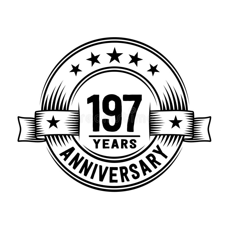 197 Years Anniversary Celebration Logotype. 197th Years Logo. Vector ...