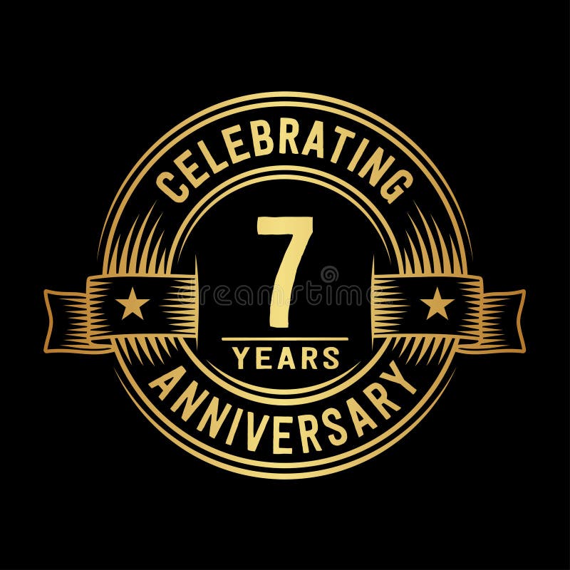 7 Years Anniversary Celebration Logotype. 7th Years Logo. Vector and ...