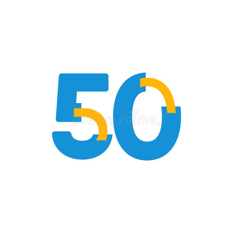 50 Years Anniversary Celebration Number Vector Template Design ...
