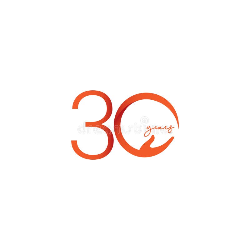30 Years Anniversary Celebration Number Vector Template Design ...