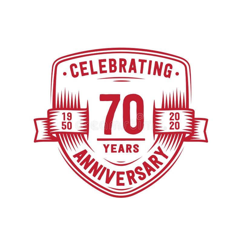 70th Shield Anniversary Logo. 70th Vector and Illustration. Stock ...