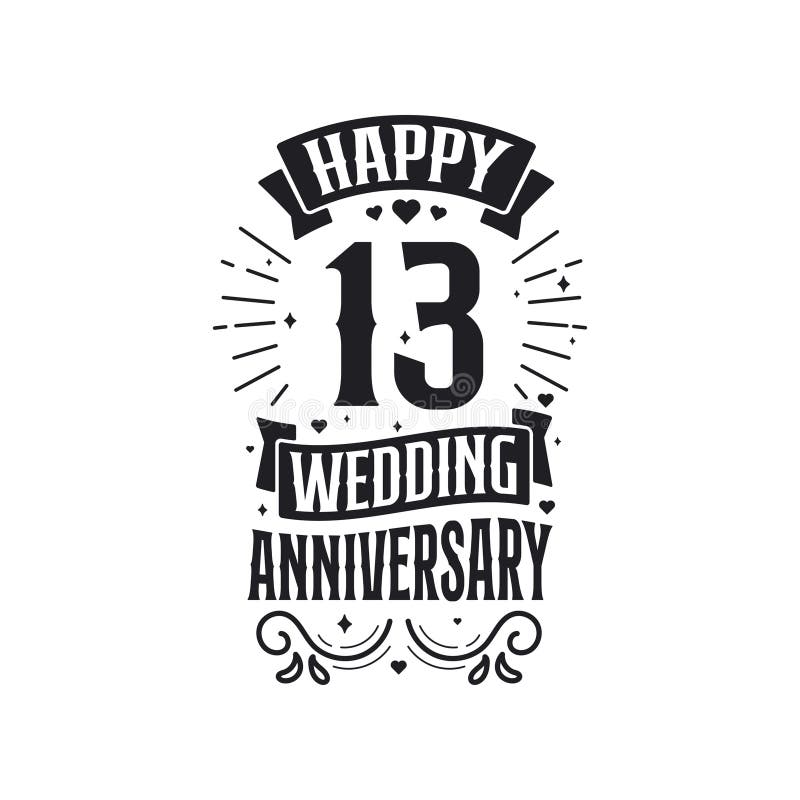 Happy Wedding Anniversary 13th Stock Illustrations – 400 Happy Wedding ...