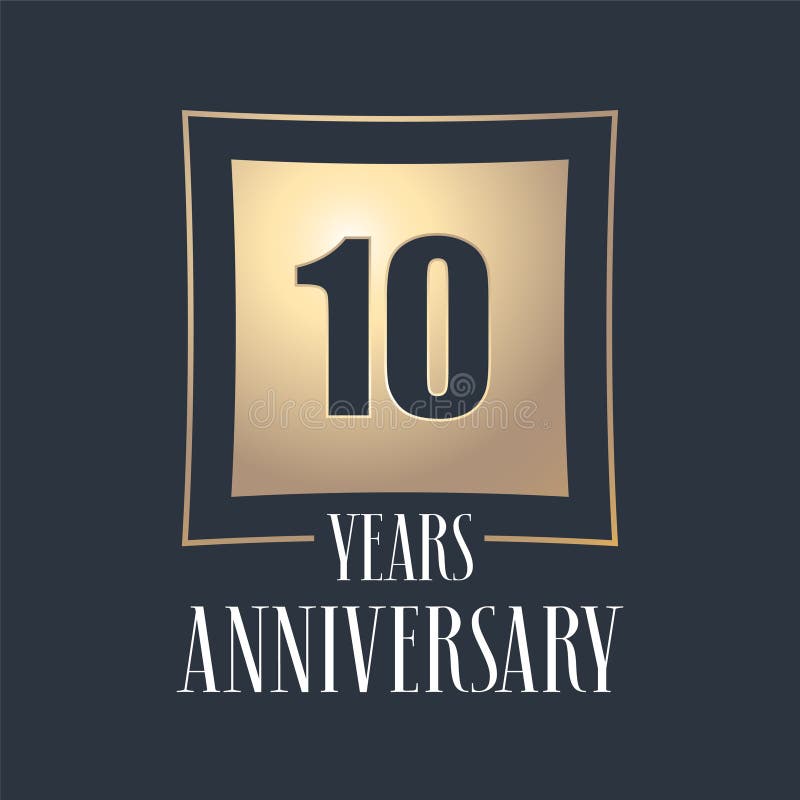 Ten Years Anniversary Celebration Logotype. 10th Anniversary Logo Stock ...