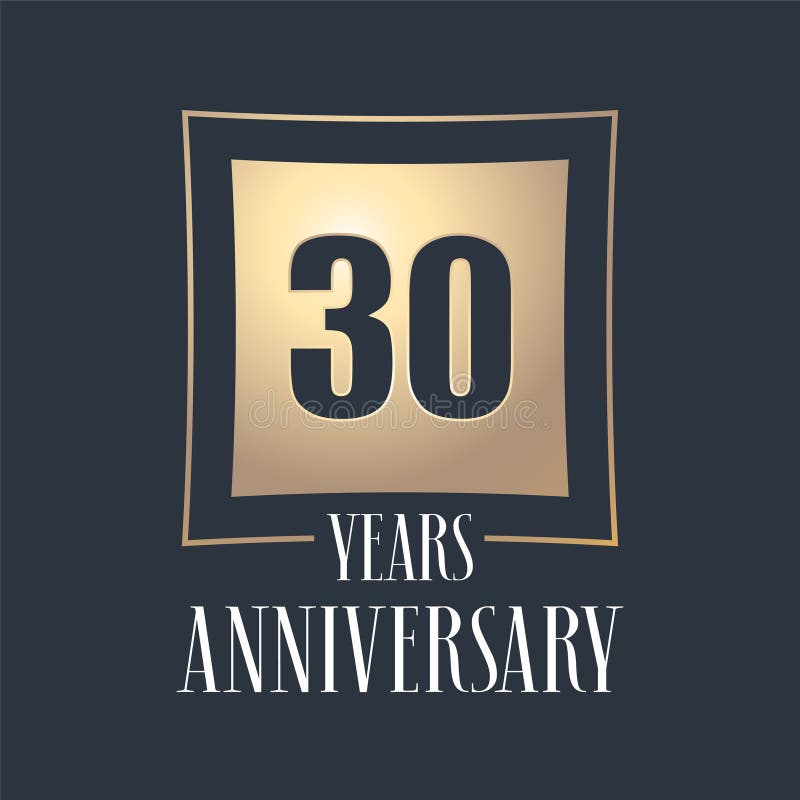 30 Years Anniversary Celebration Vector Logo. 30th Anniversary. Stock ...