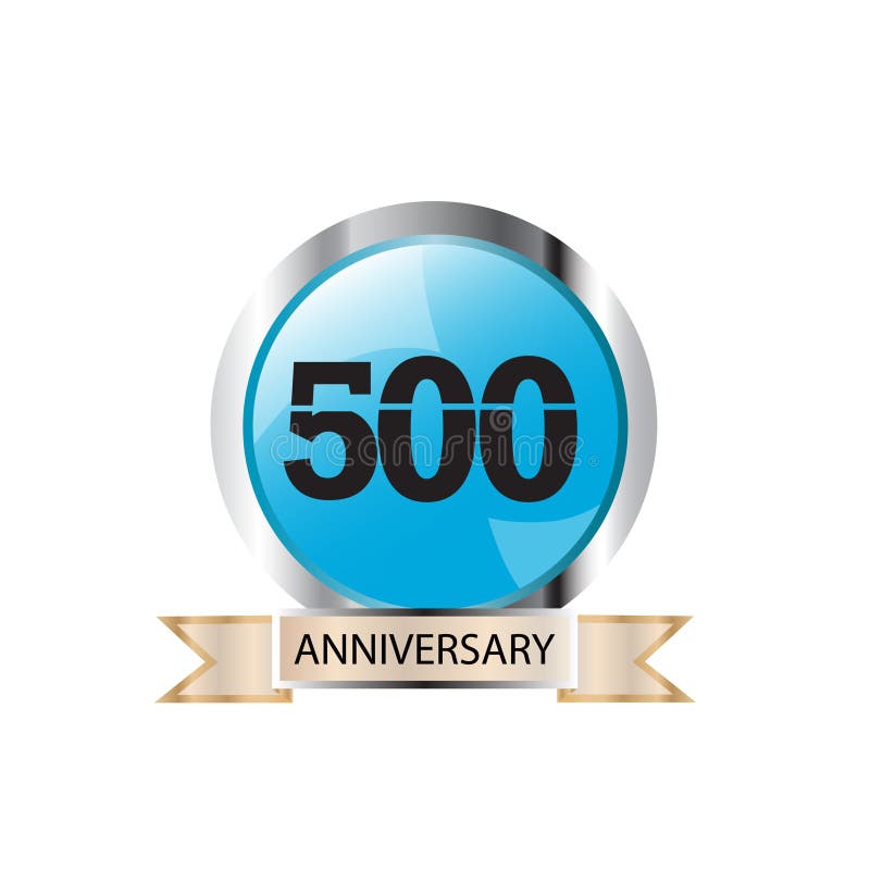 500 Years Anniversary Celebration - VECTOR ILLUSTRATION Stock Vector ...