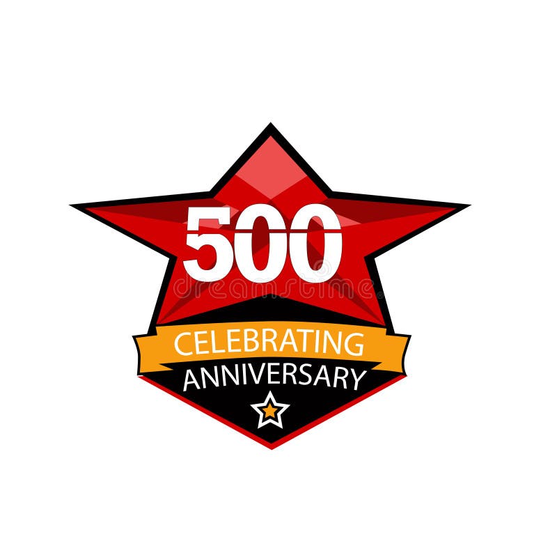 500 Years Anniversary Celebration - VECTOR ILLUSTRATION Stock Vector ...