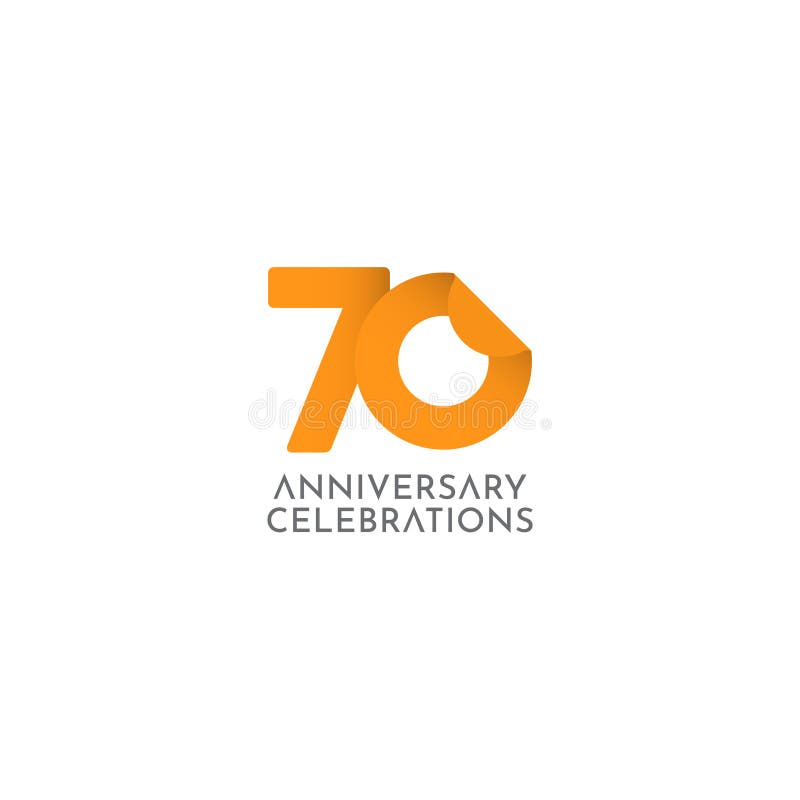 70 Years Anniversary Celebration Vector Logo Icon Template Design ...