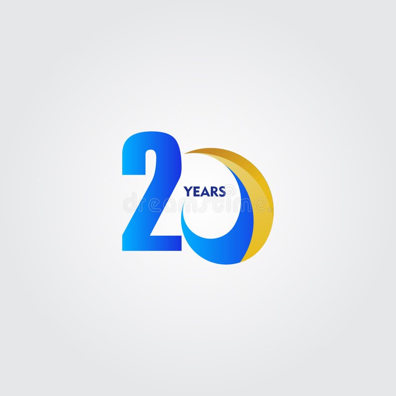 20 Years Anniversary Celebration Vector Template Design Illustration ...
