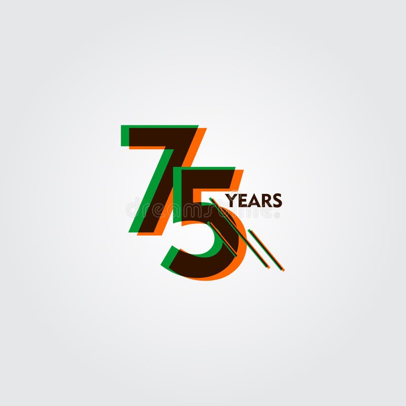 75 Years Anniversary Celebration Vector Template Design Illustration ...