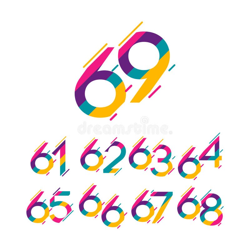 69 Years Anniversary Celebration Vector Template Design Illustration ...