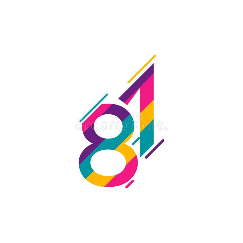 81 Years Anniversary Celebration Vector Template Design Illustration ...
