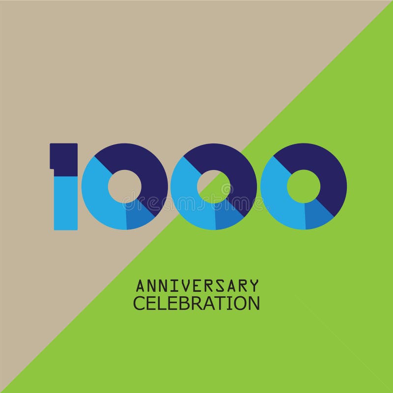 1000 Years Anniversary Celebration Vector Template Design Illustration ...