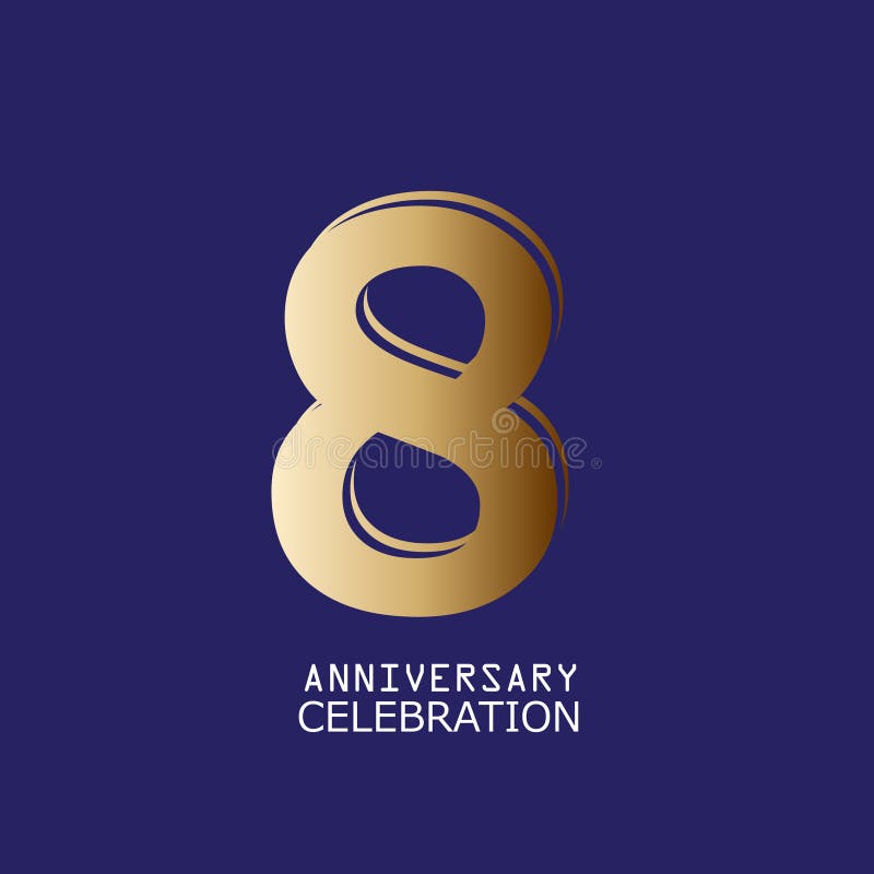 8 Years Anniversary Celebration Vector Template Design Illustration ...