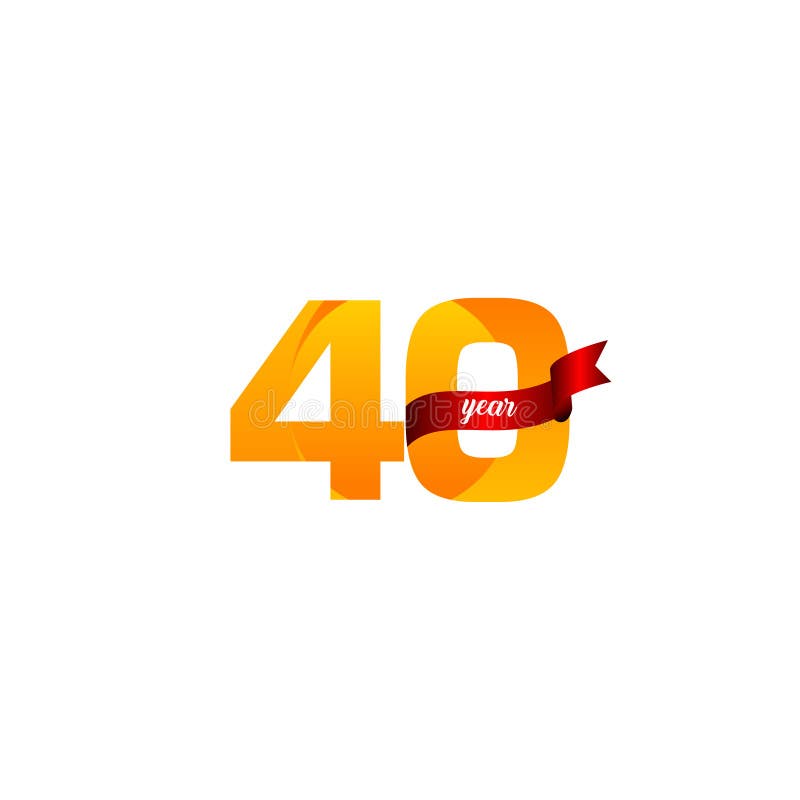 Red 40 Years Anniversary Stock Illustrations – 453 Red 40 Years ...