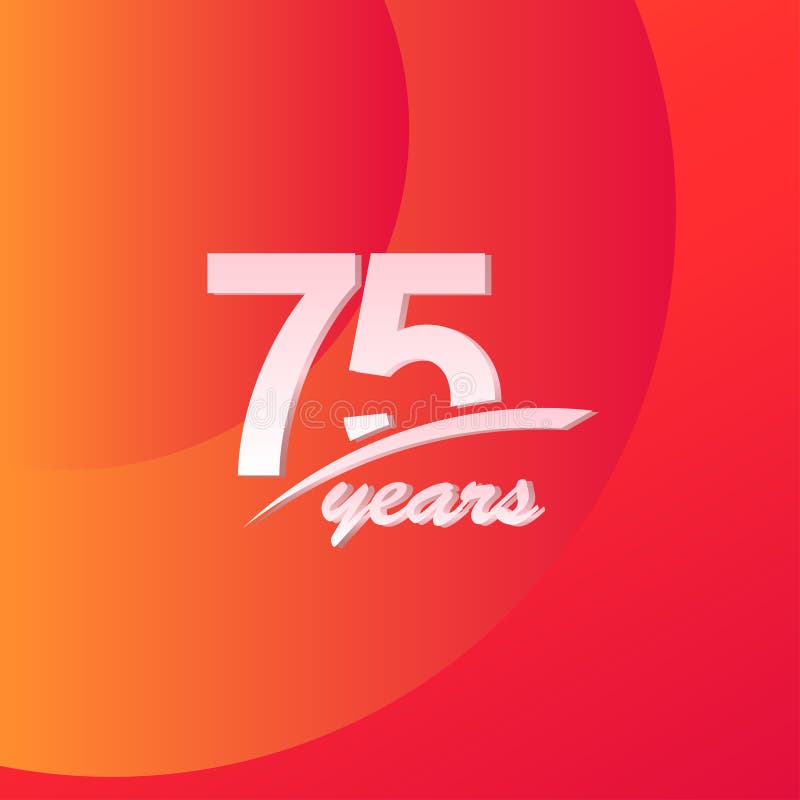 75 Years Anniversary Design Template. 75th Anniversary Celebrating Logo ...