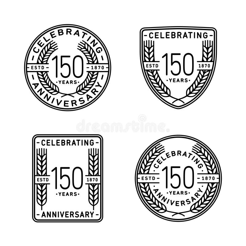 150 Years Anniversary Celebration Logotype. 150th Anniversary Logo ...