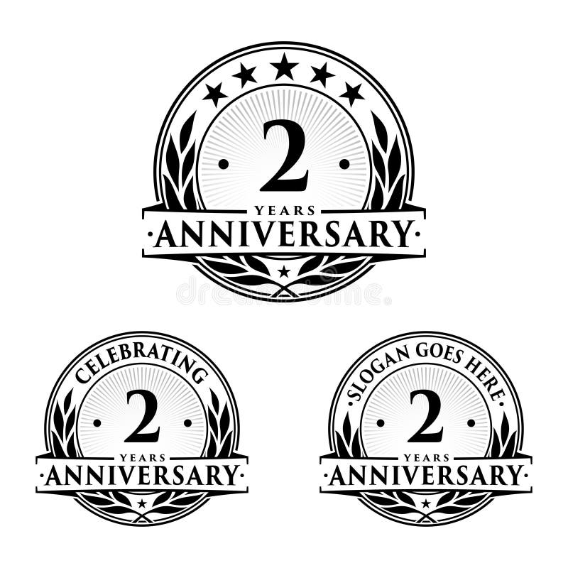 2 Years Anniversary Design Template. Anniversary Vector and ...