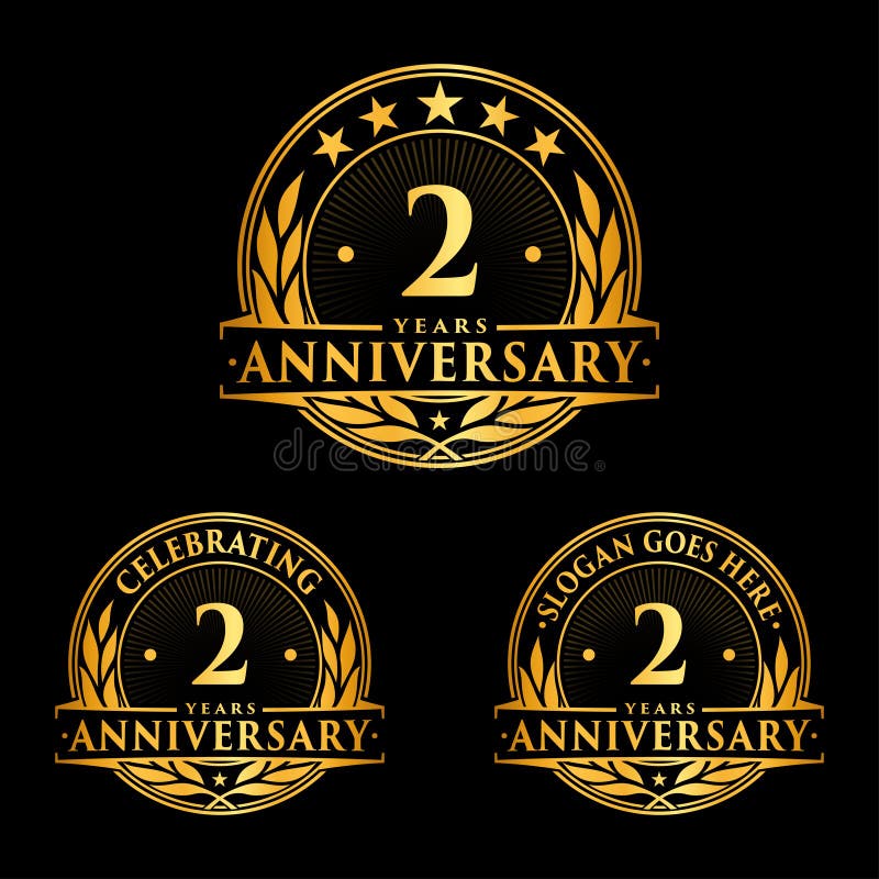 2 Years Anniversary Design Template. Anniversary Vector and ...