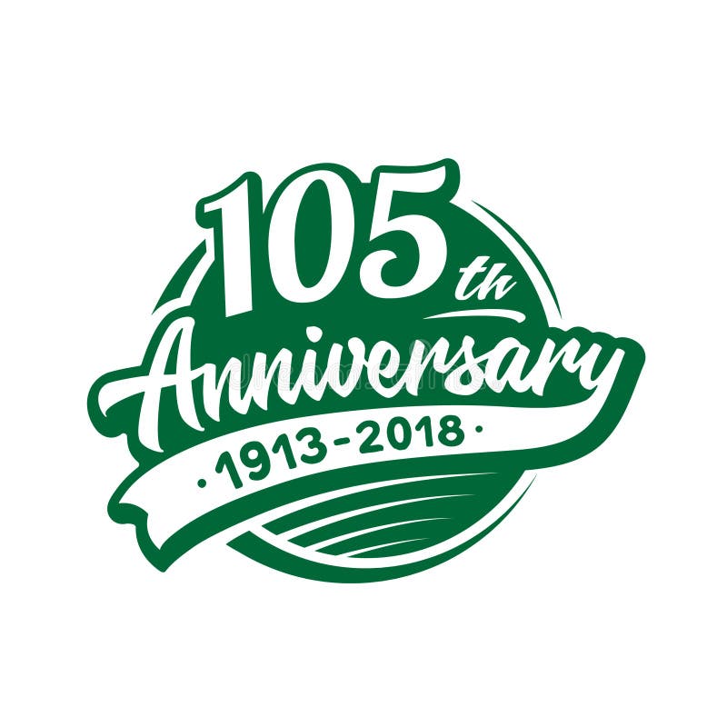 105 Years Anniversary Design Template. Vector and Illustration. 105th ...