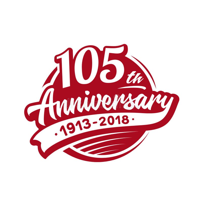 105 Years Anniversary Design Template. Vector and Illustration. 105th ...