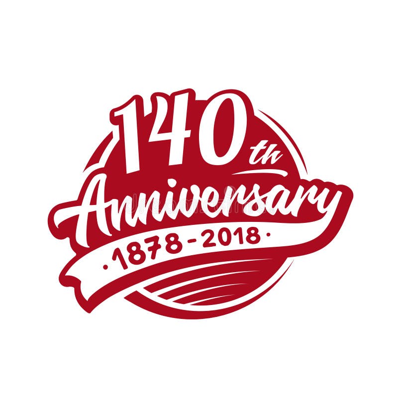 140 Years Anniversary Design Template. Vector and Illustration. 140th ...
