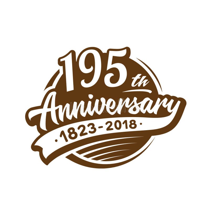 195 Years Anniversary Design Template. Vector and Illustration. 195th ...