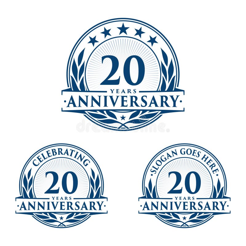 20 Years Anniversary Design Template. Anniversary Vector and ...