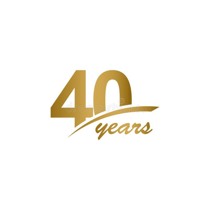 Gold 40 Years Logo Stock Illustrations – 1,210 Gold 40 Years Logo Stock ...