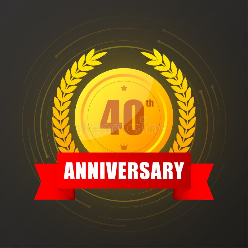 Gold 40 Years Logo Stock Illustrations – 1,210 Gold 40 Years Logo Stock ...