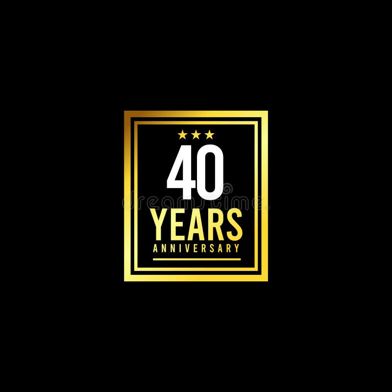 Gold 40 Years Logo Stock Illustrations – 1,210 Gold 40 Years Logo Stock ...