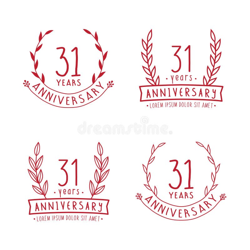 31 Years Anniversary Logo Collection. 31st Years Anniversary ...