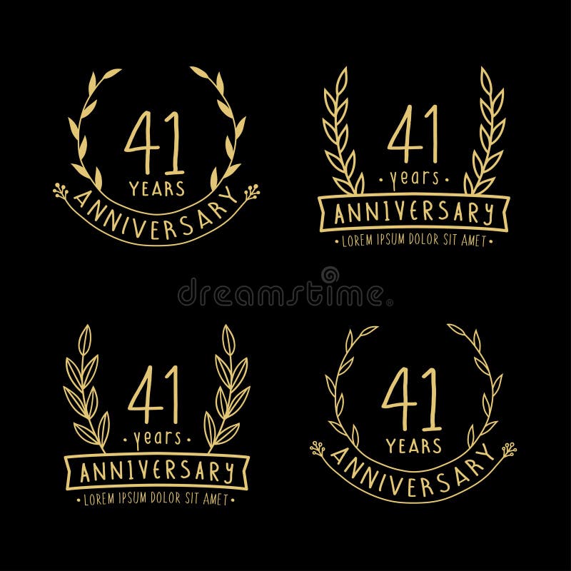 41 Years Anniversary Logo Collection. 41st Years Anniversary ...