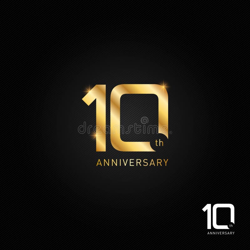 10 Years Anniversary Logo, Icon and Symbol Vector Illustration Stock ...