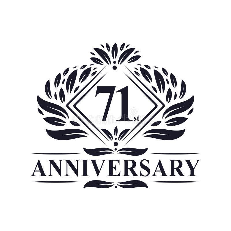 71st Anniversary Celebration, Luxurious 71 Years Anniversary Logo ...