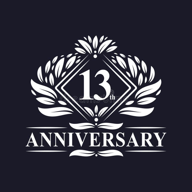 Luxury 13th Birthday Logo, 13 Years Celebration Stock Vector ...