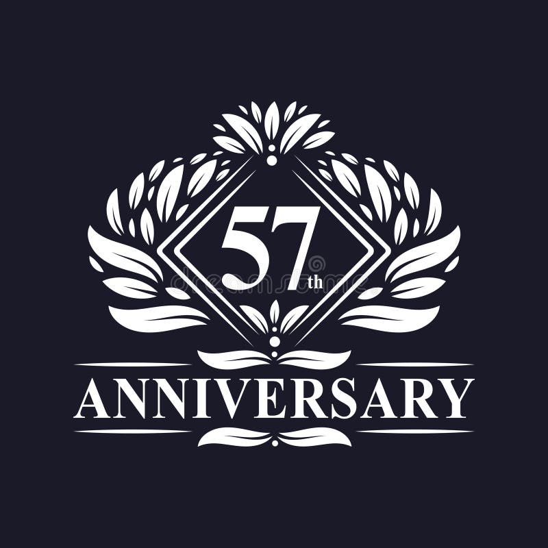Luxury 57th Birthday Logo, 57 Years Celebration Stock Vector ...