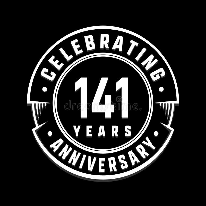 141 Years Anniversary Logo Template. 141st Vector and Illustration ...