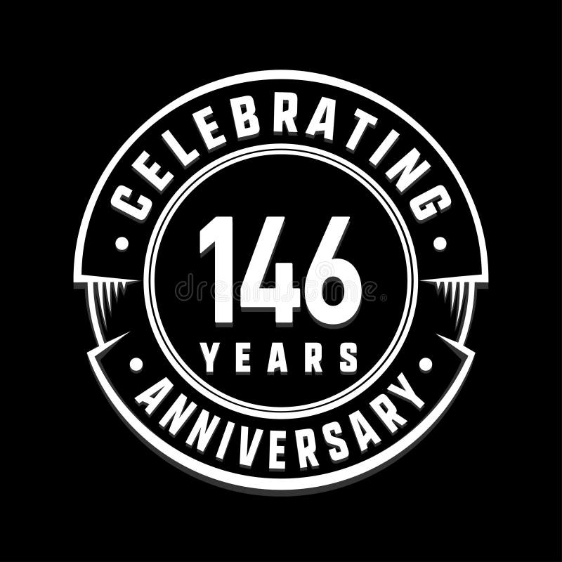 146 Years Anniversary Logo Template. 146th Vector and Illustration ...