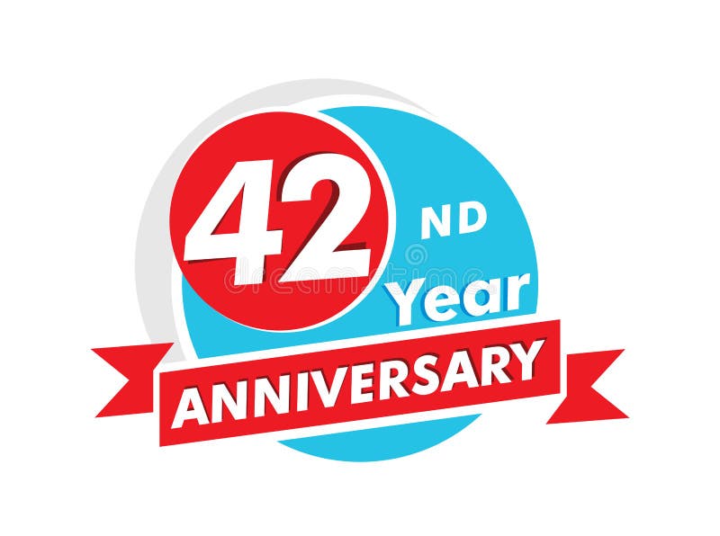 42 Years Anniversary Logotype. Celebration 42nd Anniversary Celebration ...