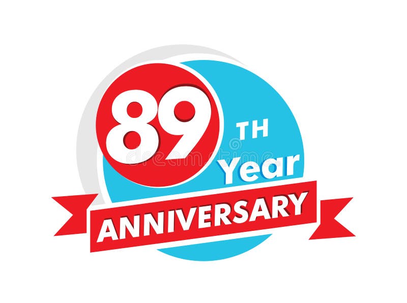 89 Years Anniversary Logotype. Celebration 89th Anniversary Celebration ...