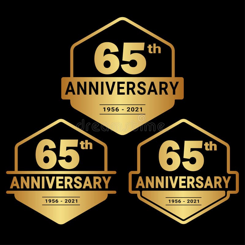 65 Years Anniversary Celebration Logotype. 65th Anniversary Logo ...