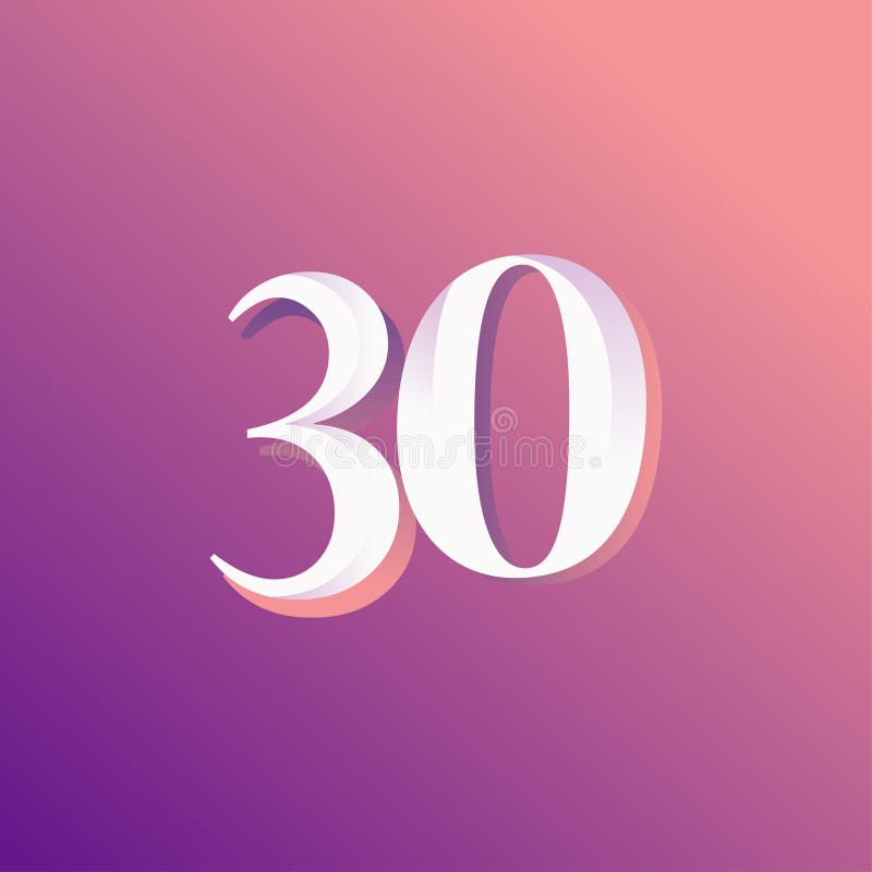 30 Years Anniversary Rainbow Number Vector Template Design Illustration ...