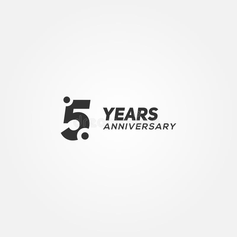 5 Years Anniversary Vector Design Stock Vector - Illustration of design ...