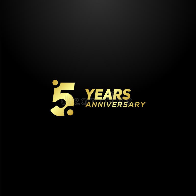 5 Years Anniversary Vector Design Stock Vector - Illustration of ...
