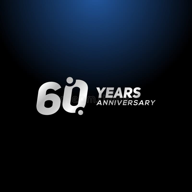 60 Years Anniversary Vector Design Stock Vector - Illustration of ...