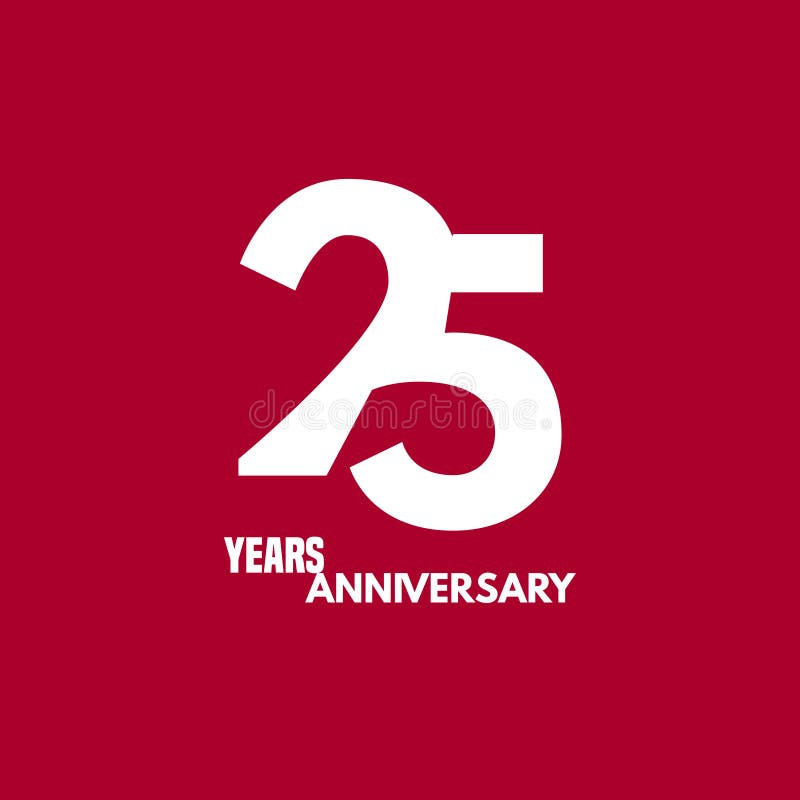 25 Years Anniversary Vector Icon, Logo. Design Element with Composition ...