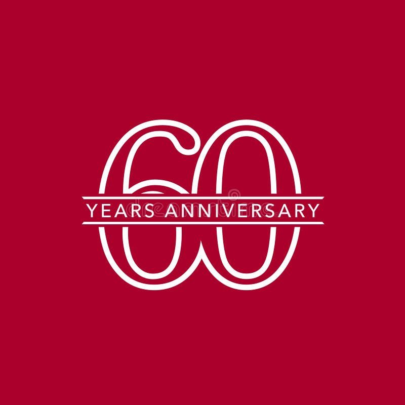 60 Years Anniversary Vector Icon, Logo. Design Element with Composition ...