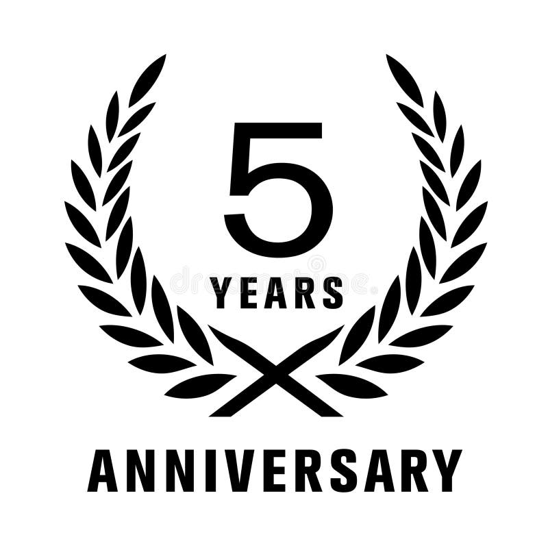 5 Years Anniversary Vector Icon, Logo. Design Element with Graphic Sign ...