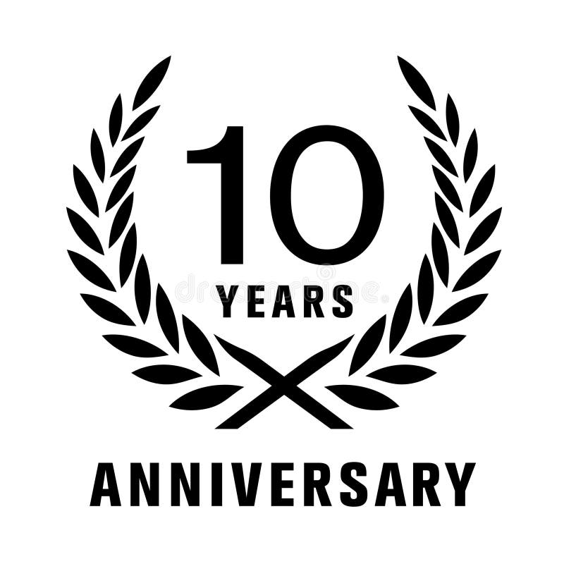 10 Years Anniversary Vector Icon, Logo. Design Element with Graphic ...