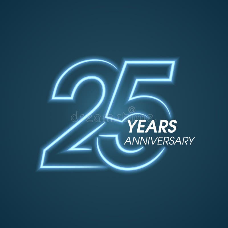 25 Years Anniversary Vector Icon, Logo. Graphic Design Element with ...